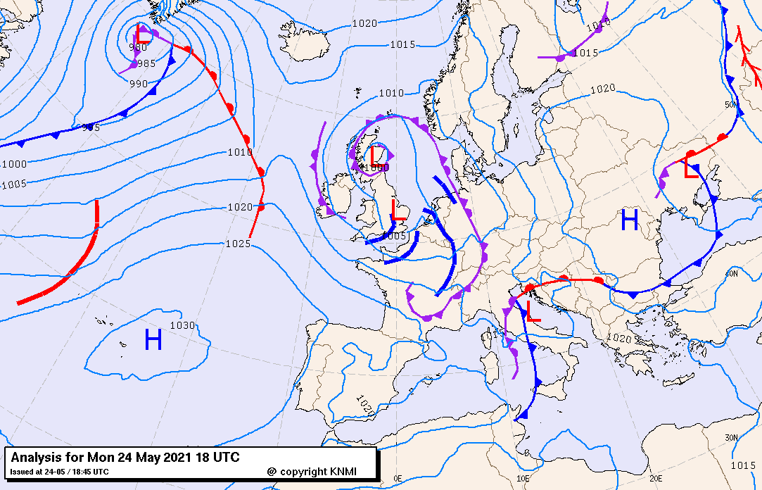 KNMI - Weerkaarten archief Europa