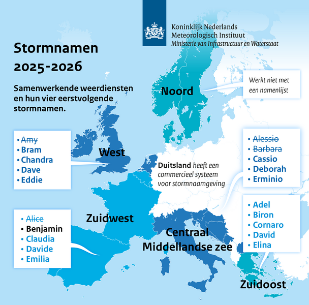 KNMI - Liveblog storm Benjamin 23 oktober 2025